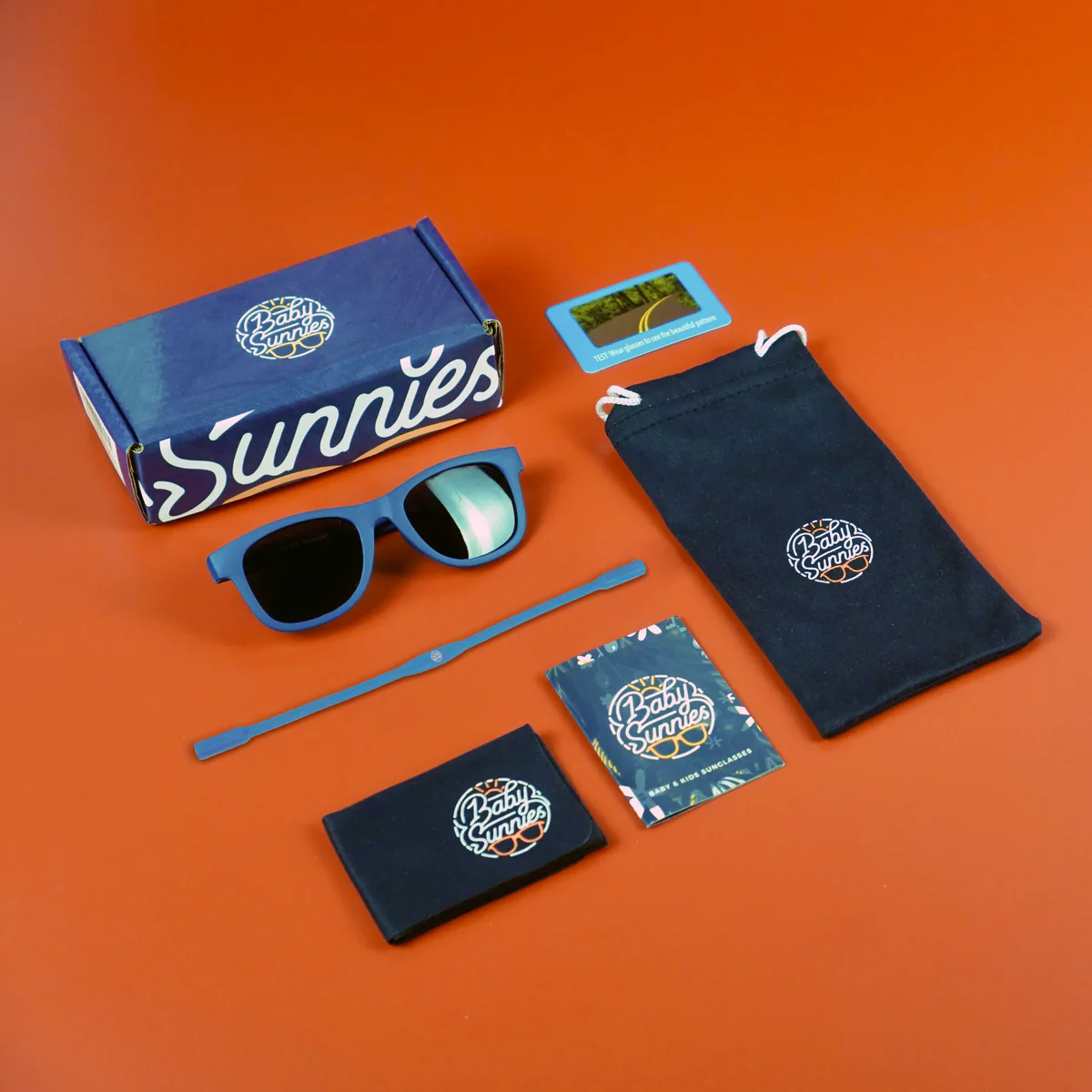 Babies Navy Blue Sunglasses | Polarised UV400 with Adjustable Strap (0 ...